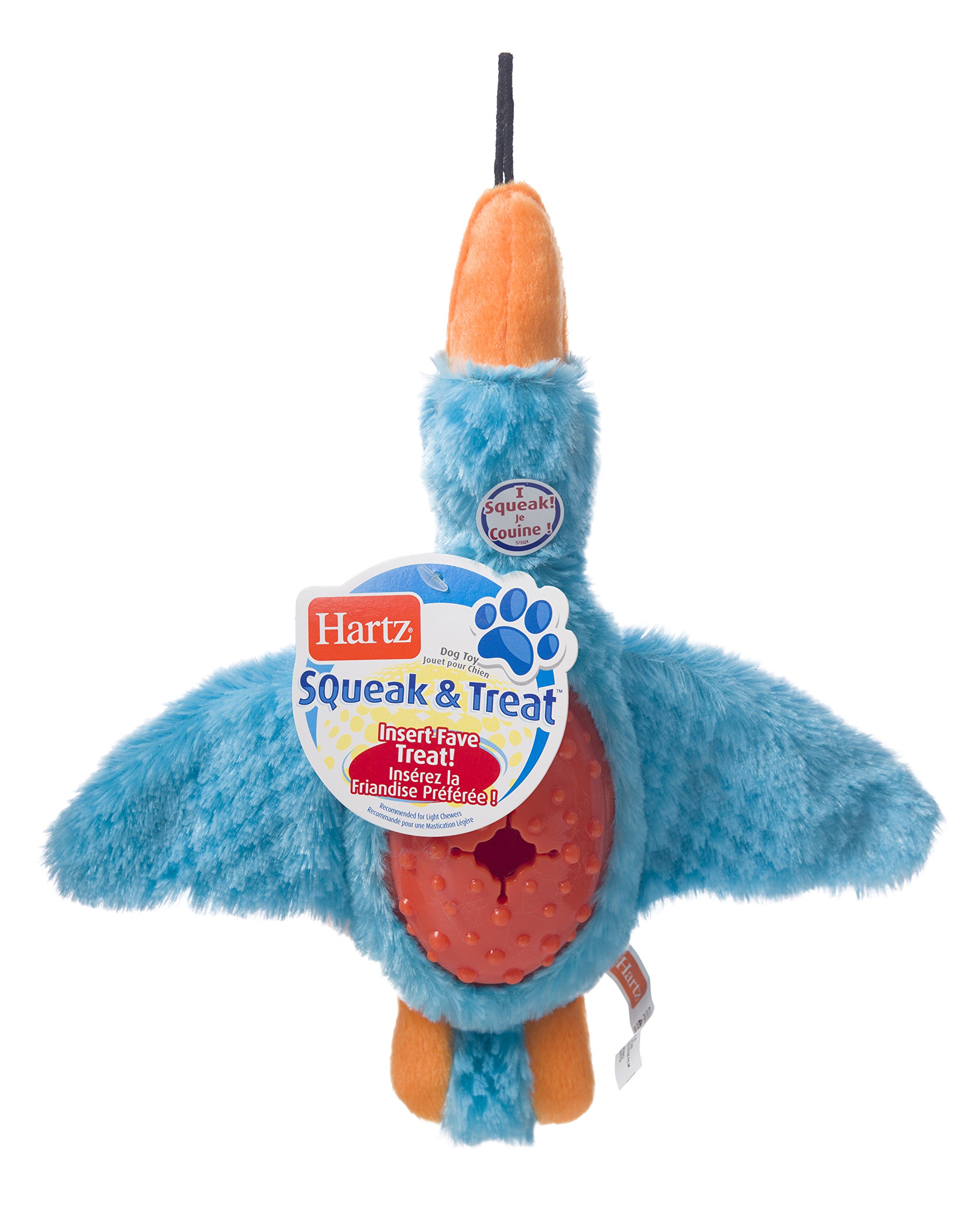 Hartz Squeak & Treat Duck Treat Dispensing Dog Toy, 1 Count