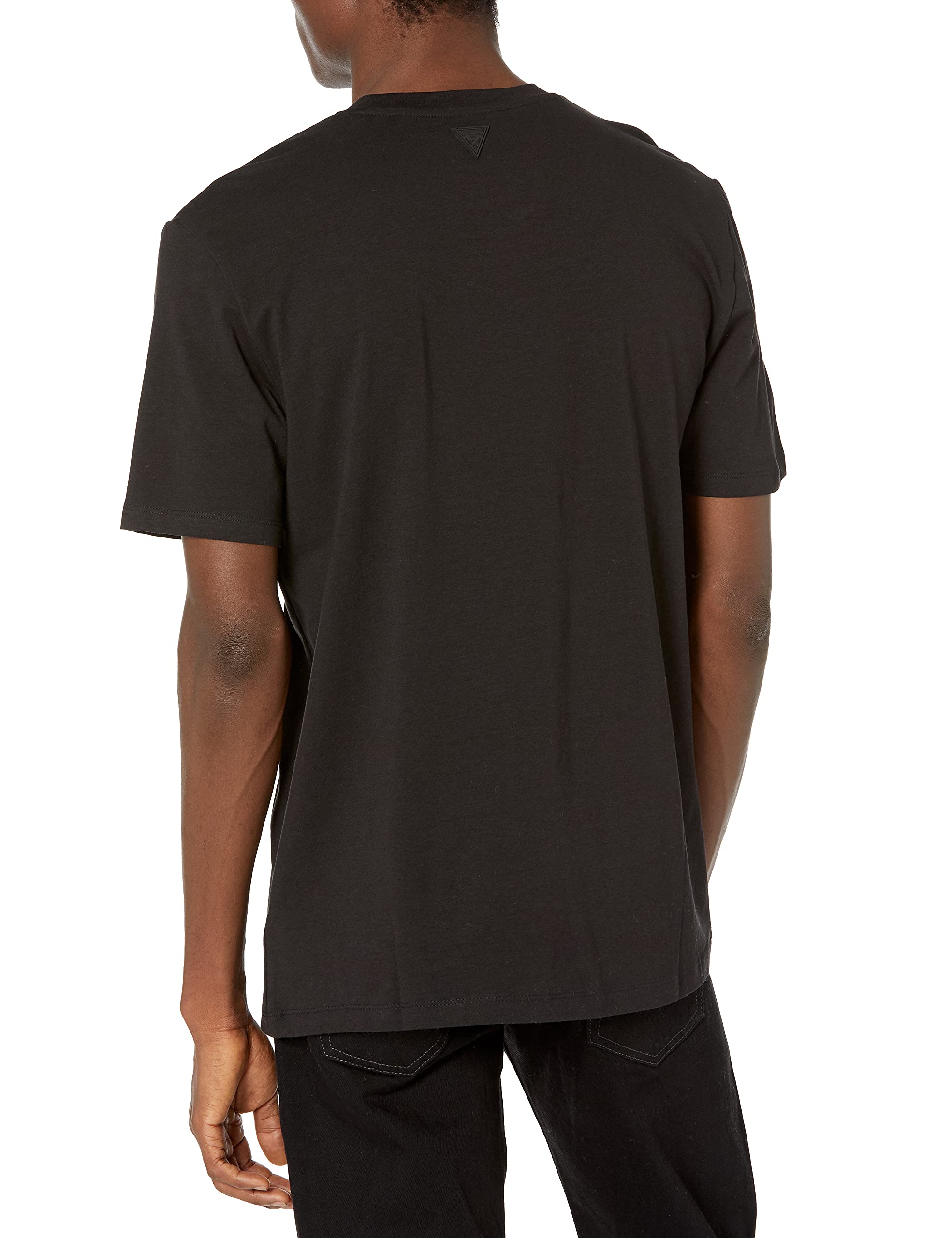 GUESS Men's Active Short Sleeve Eco Alphy Tee, Jet Black, Medium