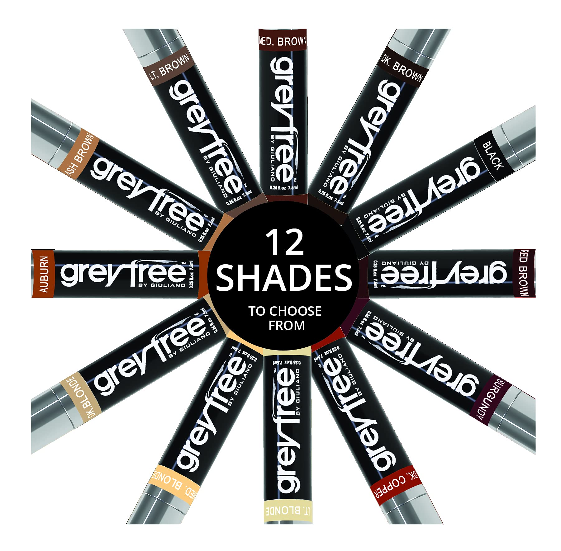 GREYFREE root touch-up hair mascara temporary gray roots concealer Light-Brown