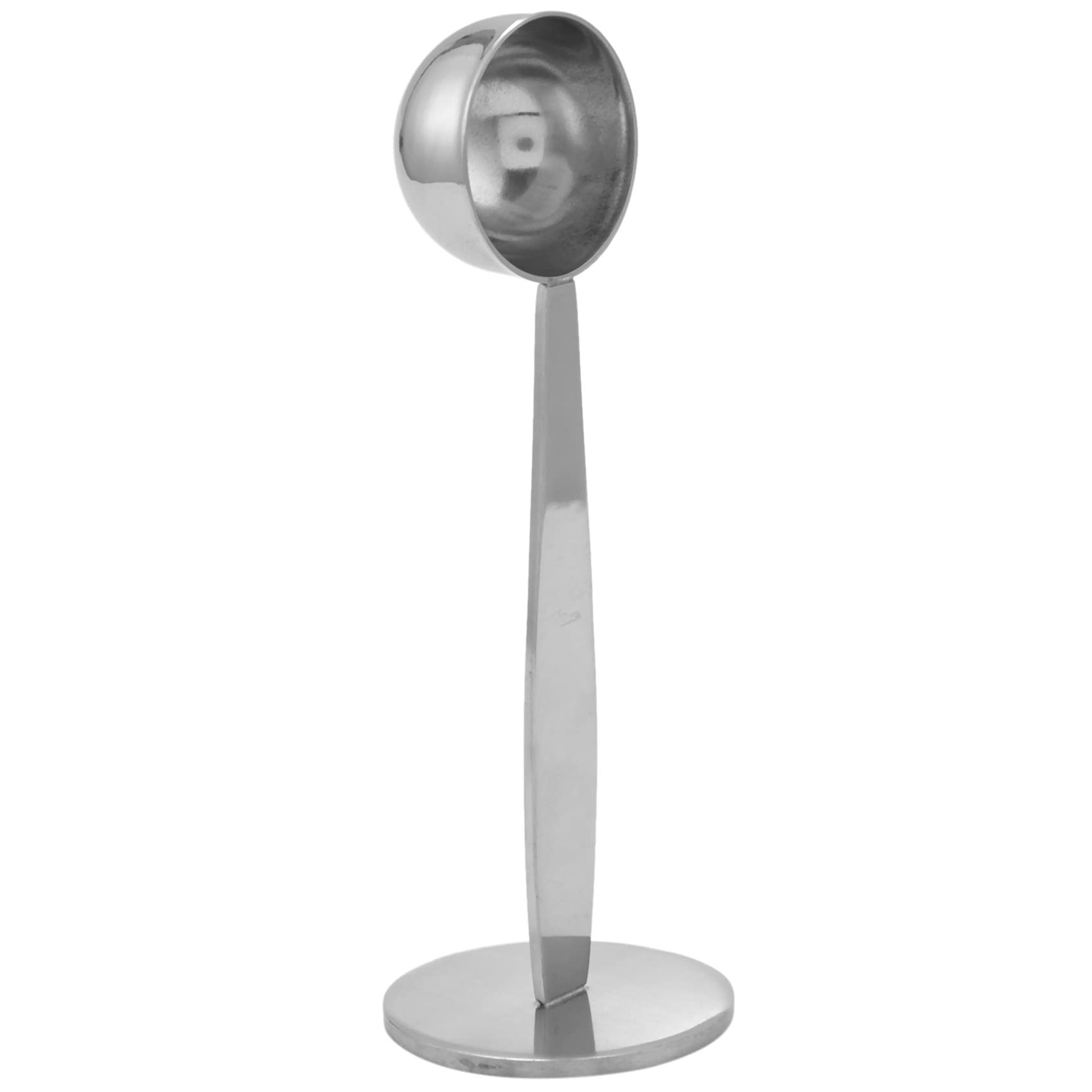 Pasuihcay Espresso Stand Coffee Measure Tamper Spoon Stainless Steel Coffee & Tea Tools Measuring Tamping Scoop 1 Pieces Silver