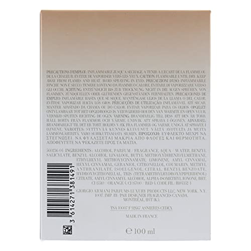 Giorgio Armani Sun Di Gioia Eau De Parfum Spray, 3.4 Ounce