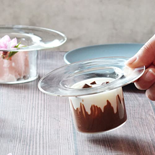 UPKOCH Glass Trifle Bowl 2Pcs Glass Salad Bowl Clear Glass Yogurt Bowl Crystal Dessert Bowl Oatmeal Storage Bowl Appetizer Bowl Plate for Candy Fruit Snacks 100ml+280ml Appetizer Cups