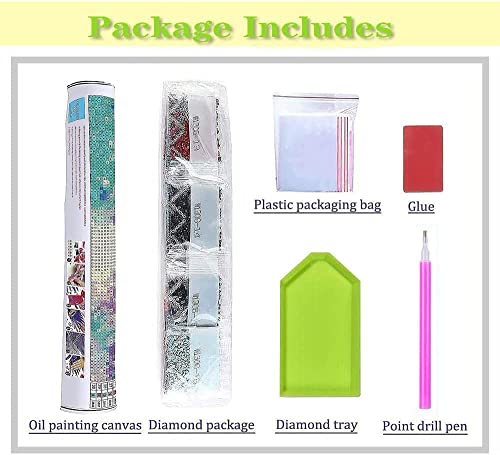 Thanksgiving Fall Diamond Painting Kits for Adults - 6 Pack Fall Pumpkin Truck Gnome Diamond Art Kits 5D Paintings with Diamond Dots Full Drill Round Gem Art,for DIY Gift and Home Decor12x16inch