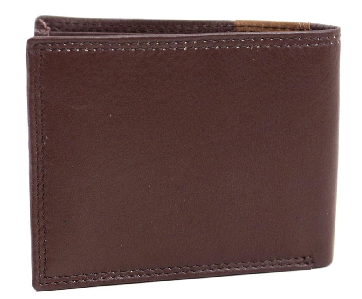 Guess Men's Brown Leather Billfold Brown Wallet
