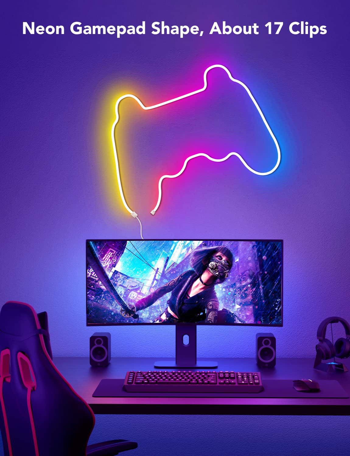 Govee RGBIC Neon Rope Light Mounting Brackets H1000, RGBIC Rope Light Clips, WiFi Neon Lights Holders 20pcs for Neon Rope Light Models H61A0, H61A2, H61A5, H61A8(Not Support H61D3 & H61D5)