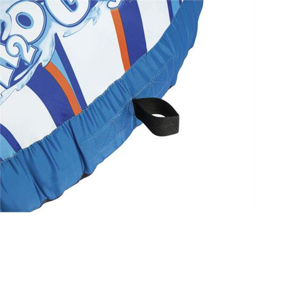 H2OGO! Snow 39055E Polar Edge Covered Inflatable Snow Tube, Blue, White