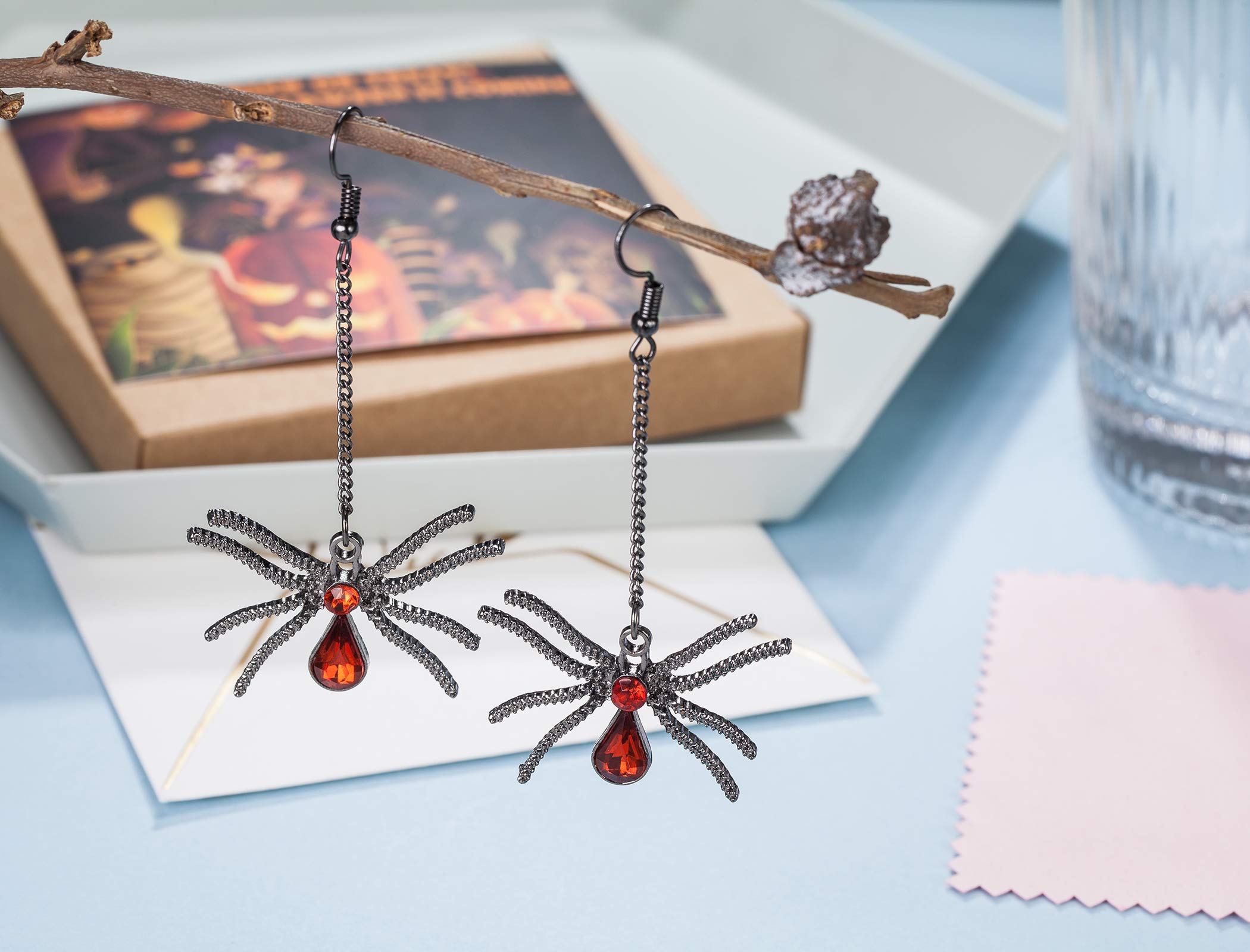 Halloween Spider Earrings Cosplay Gothic Jewelry gifts for Women Girlsā¦
