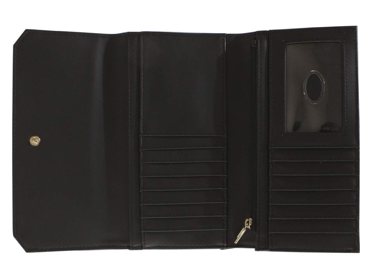 Guess Women's Analise Black Tri-Fold Clutch Wallet