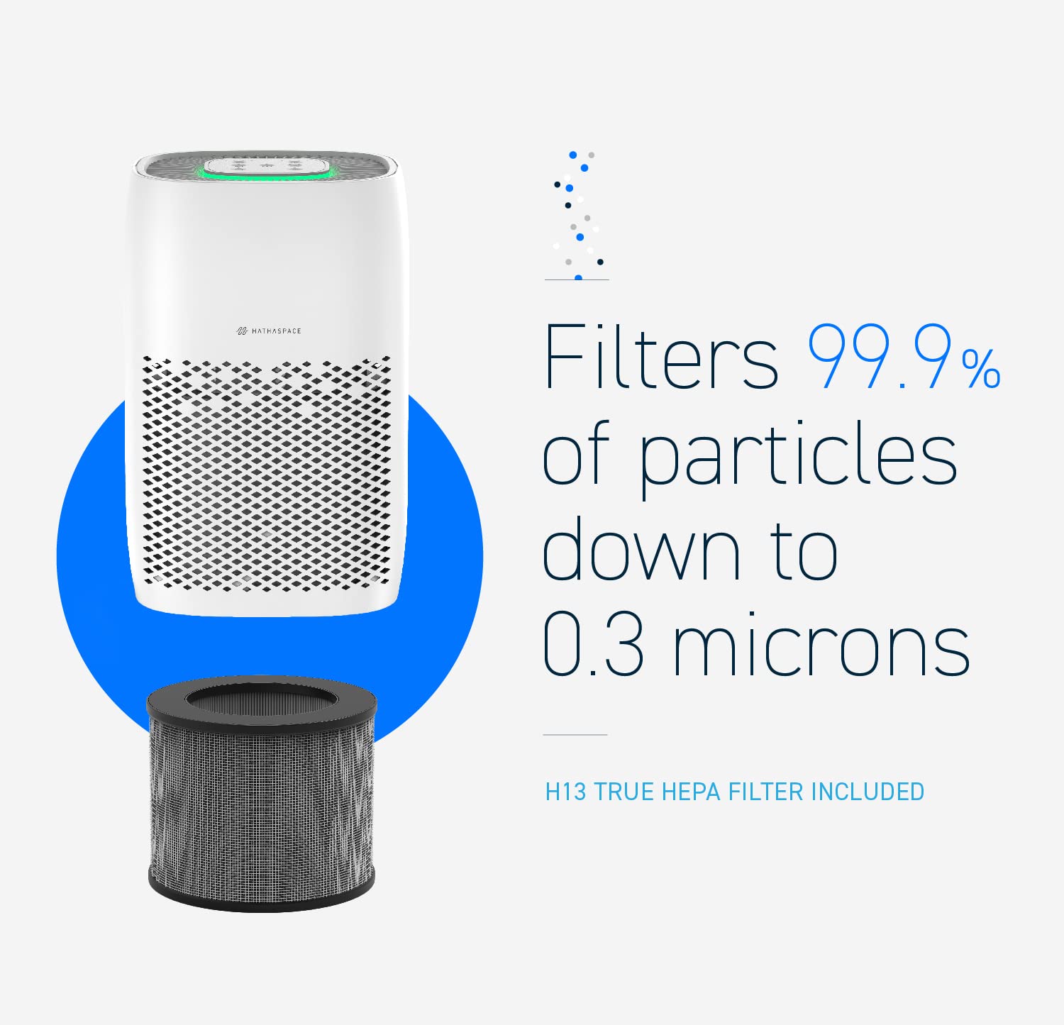 HATHASPACE Harmony 600 Certified Replacement Filter for HSE600 Air Purifier, H13 True HEPA