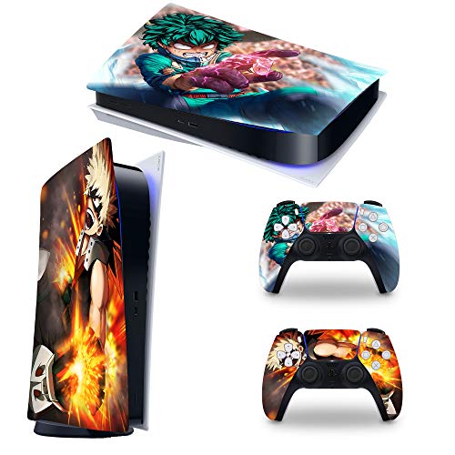 Hero Alumnus PS5 Standard Edition Console and Controller 5 Controller Skin Set - PlayStation 5 Vinyl