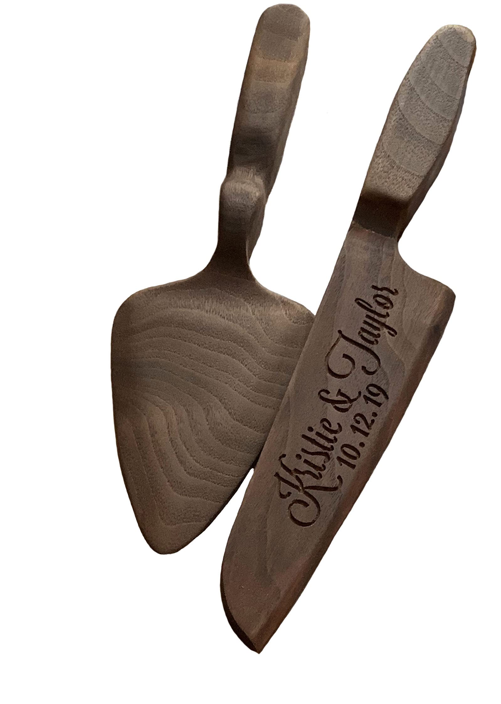 Personalized Cake Serving Set, Laser Engraved Cake Set,Wedding Gift,Anniversary Gift,Wooden Knife And Server,Rustic Cake Set,Wedding Cake Cutting Set, Farmhouse Cake Server