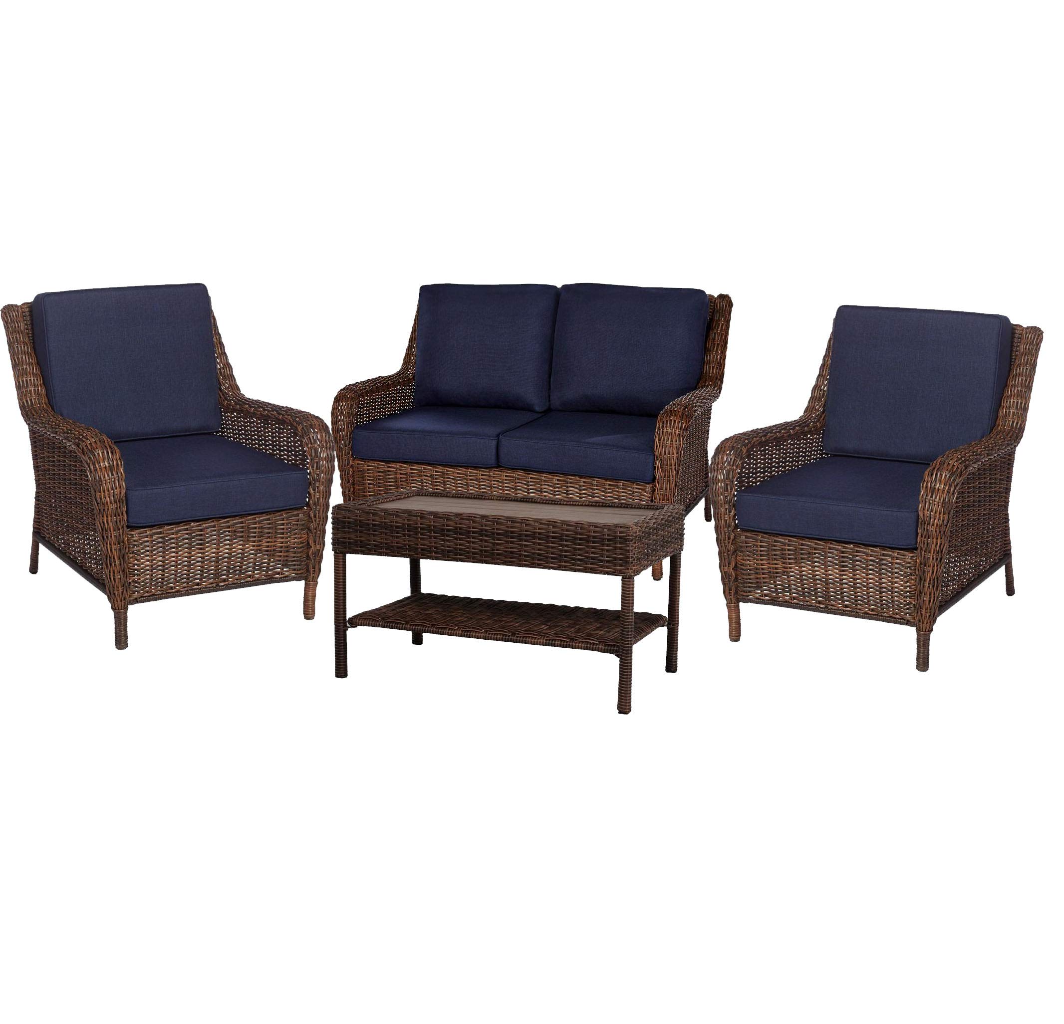 Hampton Bay Beacon Park Wicker Outdoor Swivel Lounge Chair (1, Brown)