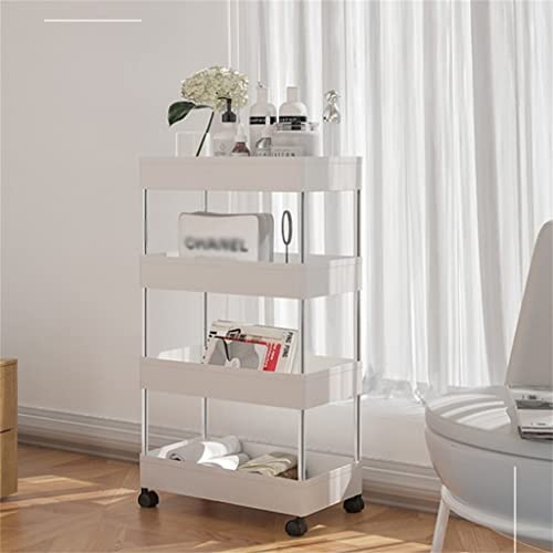 SLNFXC Thicker Material Multi-Layer Storage Cart Rolling Bathroom Organizer Household Rack Mobile Shelf