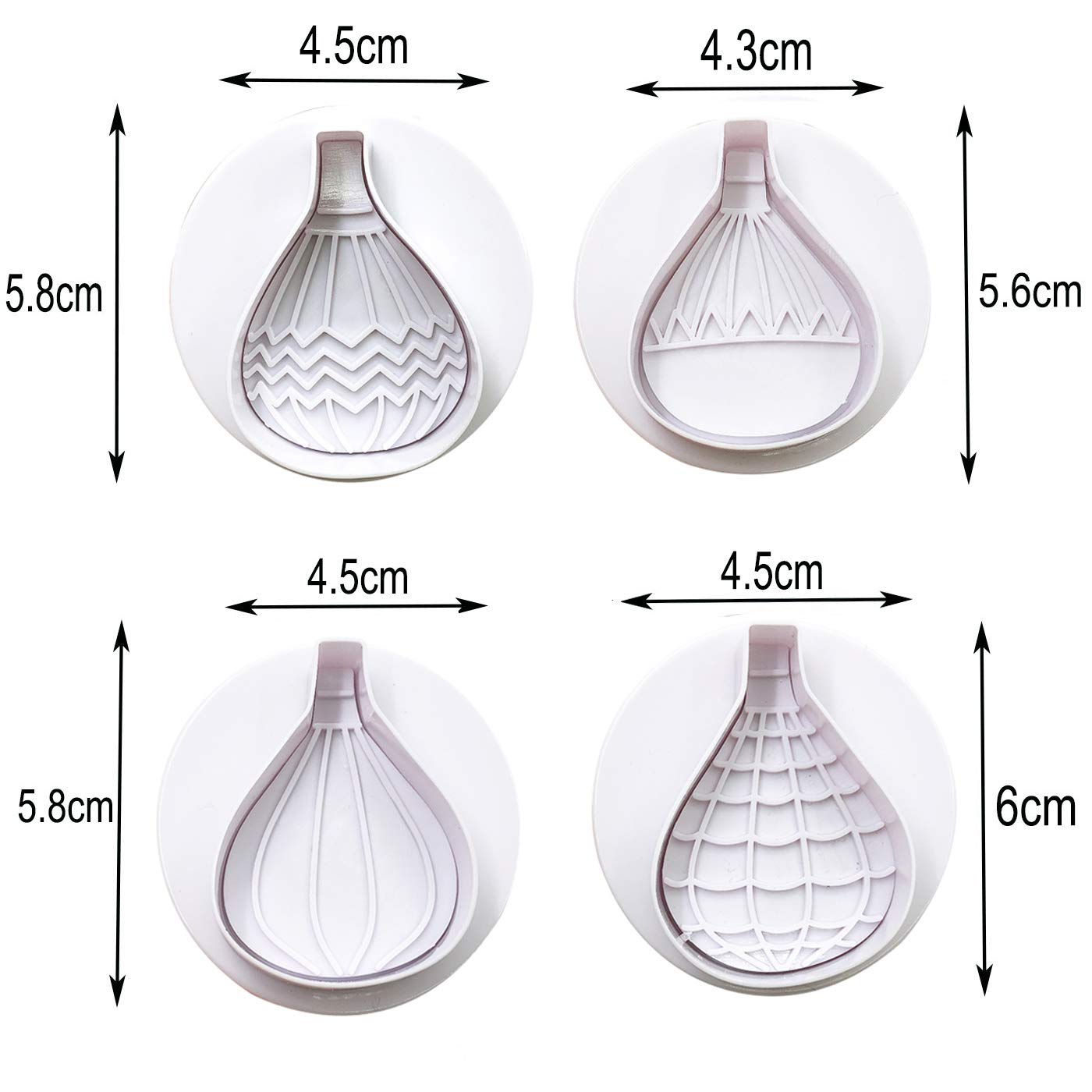 Markeny 10 Pack Cake Fondant Embossing Mold Balloon Cloud Fence Cookie Cutters Biscuit Moulds for Sugarcraft Fondant Baking Mold Cupcake Decorating
