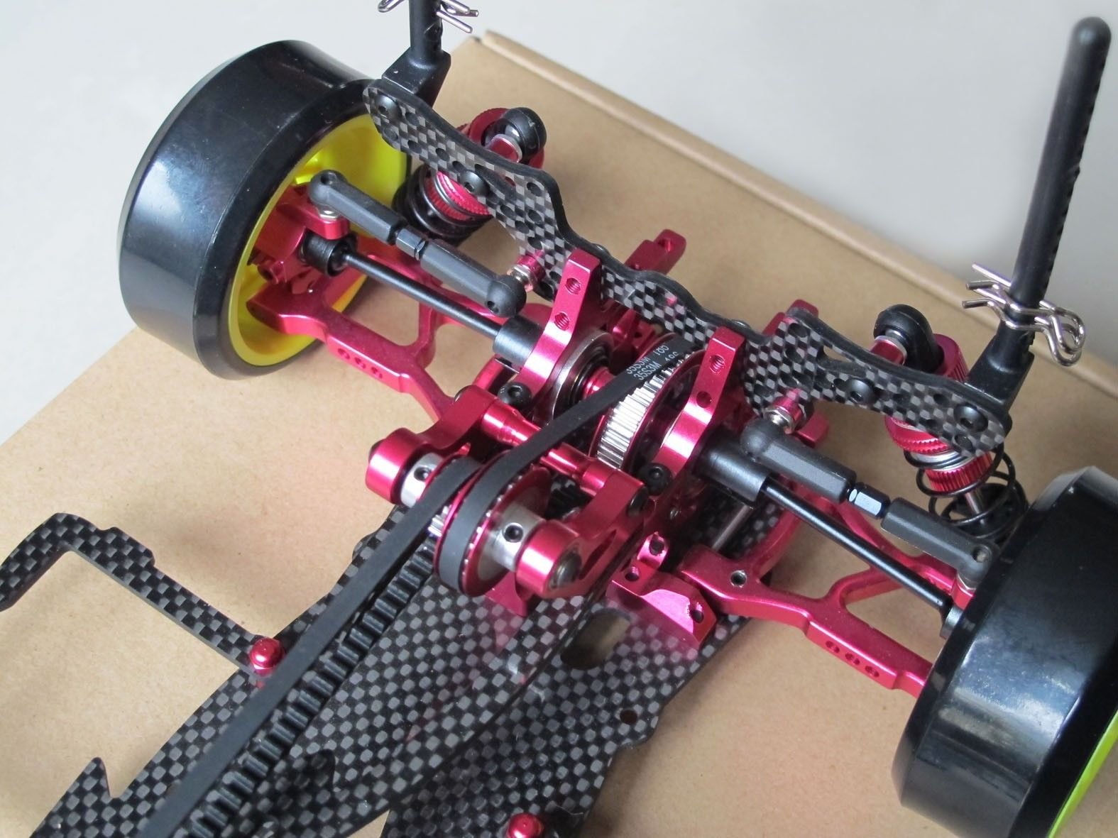Hobbypower 1/10 Alloy & Carbon D3 4WD Drift Racing RC Model Car Frame Kit with Front One Way
