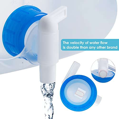 Gowithwind Collapsible Water Container with Spigot, 2.6 Gallon BPA Free Camping Water Storage Jug Water Carrier for Outdoor Hiking Backpacking & Emergency Survival Kit, Foldable Portable Canteen