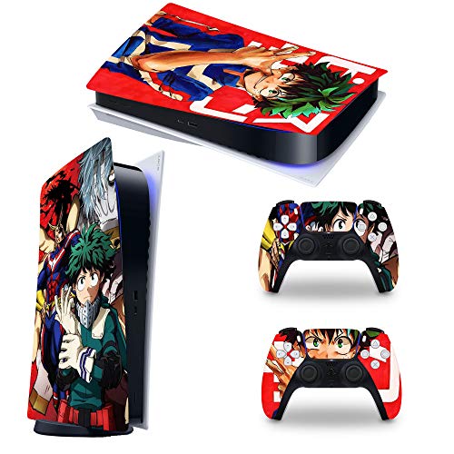 Hero University - PS5 Digital Edition Skin Console and 2 Controller, Vinyl Decal Sticker Full Cover Protective