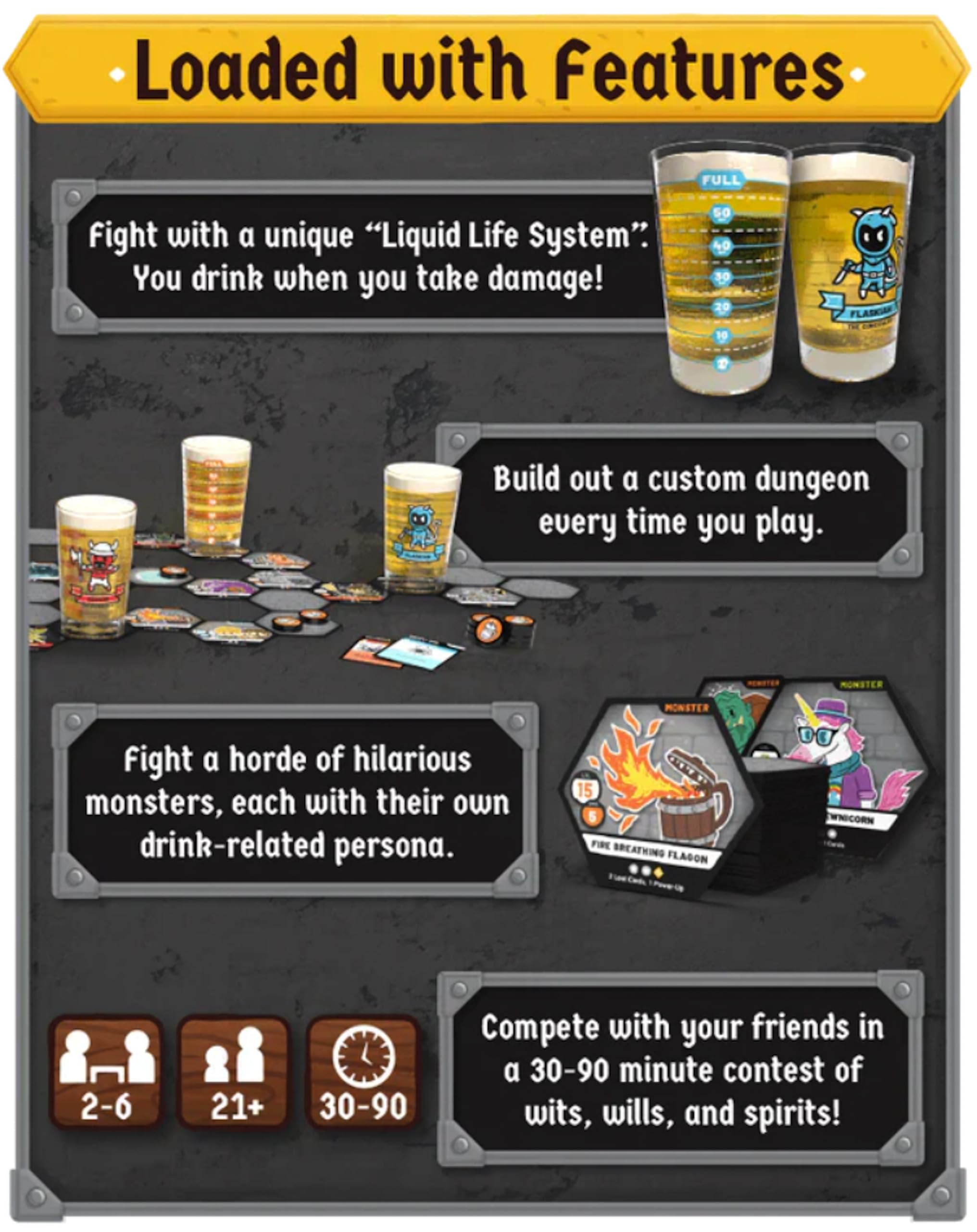 HEROES OF BARCADIA Board Game: A Dungeon Exploration Drinking Games | NEW 1st EDITION! | The First Ever Liquid Life Battle Damage System Board Games for Adults | DnD Gameplay with DnD Dice and Drinks!