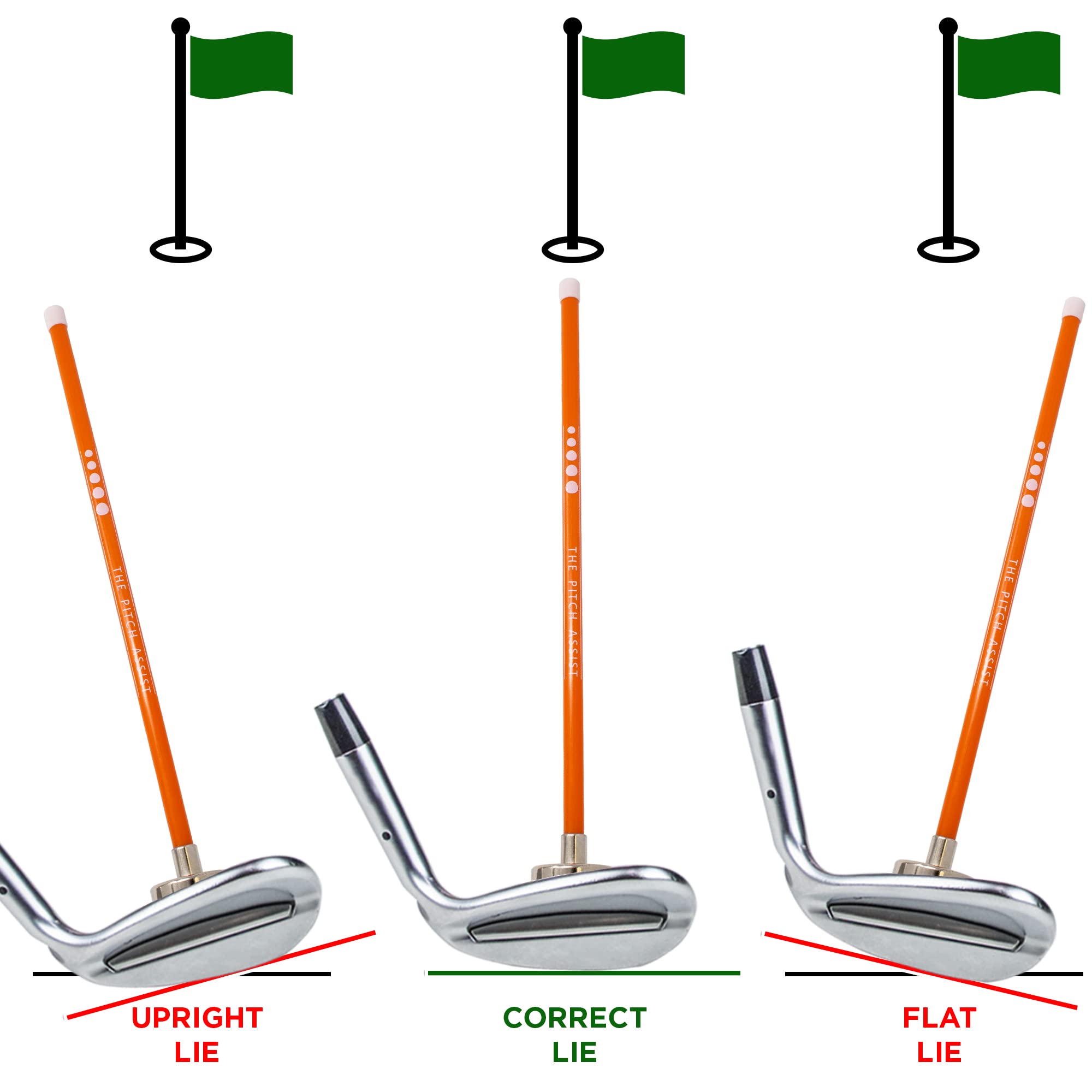 Golf Alignment Rods: Magnetic Club Alignment Stick Demonstrates Correct Golf Swing Aim, Golf Training Aid Magnet Lie Angle Tool Training Aids Visualize and Align Your Golf Shot, Orange