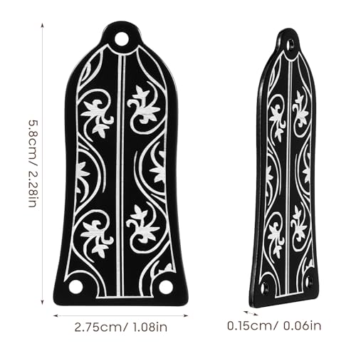 Guitar Truss Rod Cover GR34 Truss Rod Shape Case For Electric Guitar (Black)