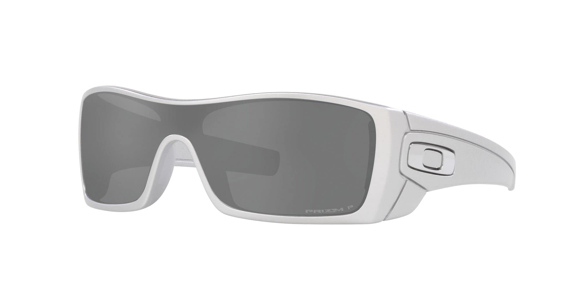 Oakley Men's OO9101 Batwolf Rectangular Sunglasses, X Silver/Prizm Black Polarized, 27 mm