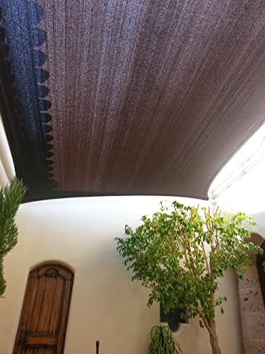 Shatex 90% Shade Fabric Sun Shade Cloth Taped Edge with Grommets Sun-Block Mesh Shade for Pergola Cover Canopy 8β x 12β, Black