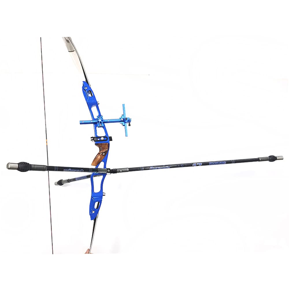 HNZMDY 3-30 Inch Archery Carbon Fiber Bow Stabilizer Balance Bar Rod Shock Absorber Damping System with Stabilizer Weight for Recurve Compound Bow (Grey, 12 inch)