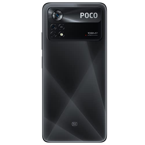 Xiaomi Poco X4 PRO 5G + 4G Volte Global Unlocked 256GB + 8GB GSM 6.6in 108 mp Triple Camera (Not Verizon/Boost/Cricket/At&T/Metro/CDMA) + Fast Car 51W Charger Bundle (Laser Black)