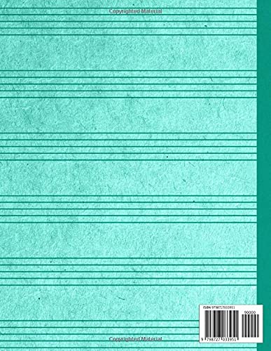 Wide Music Composition For Kids: Wide Music Manuscript Paper notebook for Kids 120 Pages