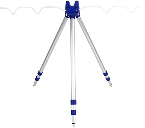 GOTOTOP Portable Fishing Rods Tripod Stand,Folding Fishing Rods Holder, Aluminum Alloy Telescopic Stand for Sea Beach Coarse Shore Tackle Telescopic Travel