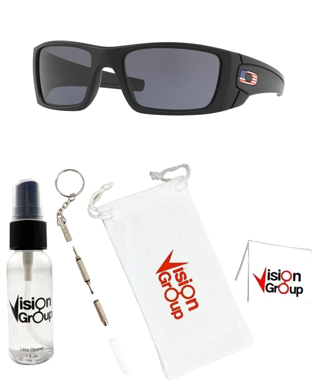 Oakley OO9096 Fuel Cell Sunglasses+ Vision Group Accessories Bundle (Polished Black/Prizm Black (9096J5))