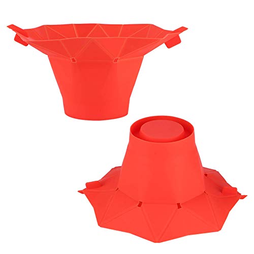 Silicone Popcorn Bowl, Red Folding Microwave Oven Popcorn Bowl DIY Silicone Popcorn Maker Machine Home Kitchen Tool for Home Housewife