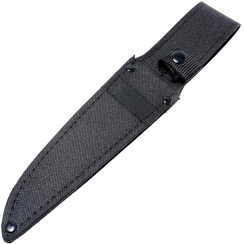 Grand Way Hunting Survival Fixed Blade Knife - Tactical Knife with Wood Handle for Hiking Camping and Fishing - Big Blade Kitchen Chefs Knife 3282