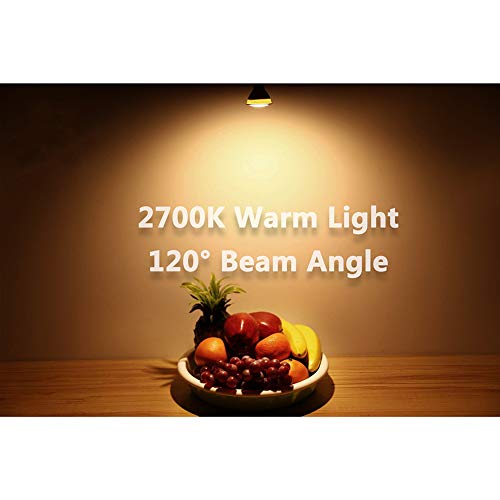 GU10 LED Bulbs Dimmable 7W - Warm White 2700K,Recessed Light Bulb(65W Halogen Bulb Equivalent),MR16 Shape,120°Angle BeamSmall Flood Light Bulbs Indoor Track Lighting Lamp - 6 Pack