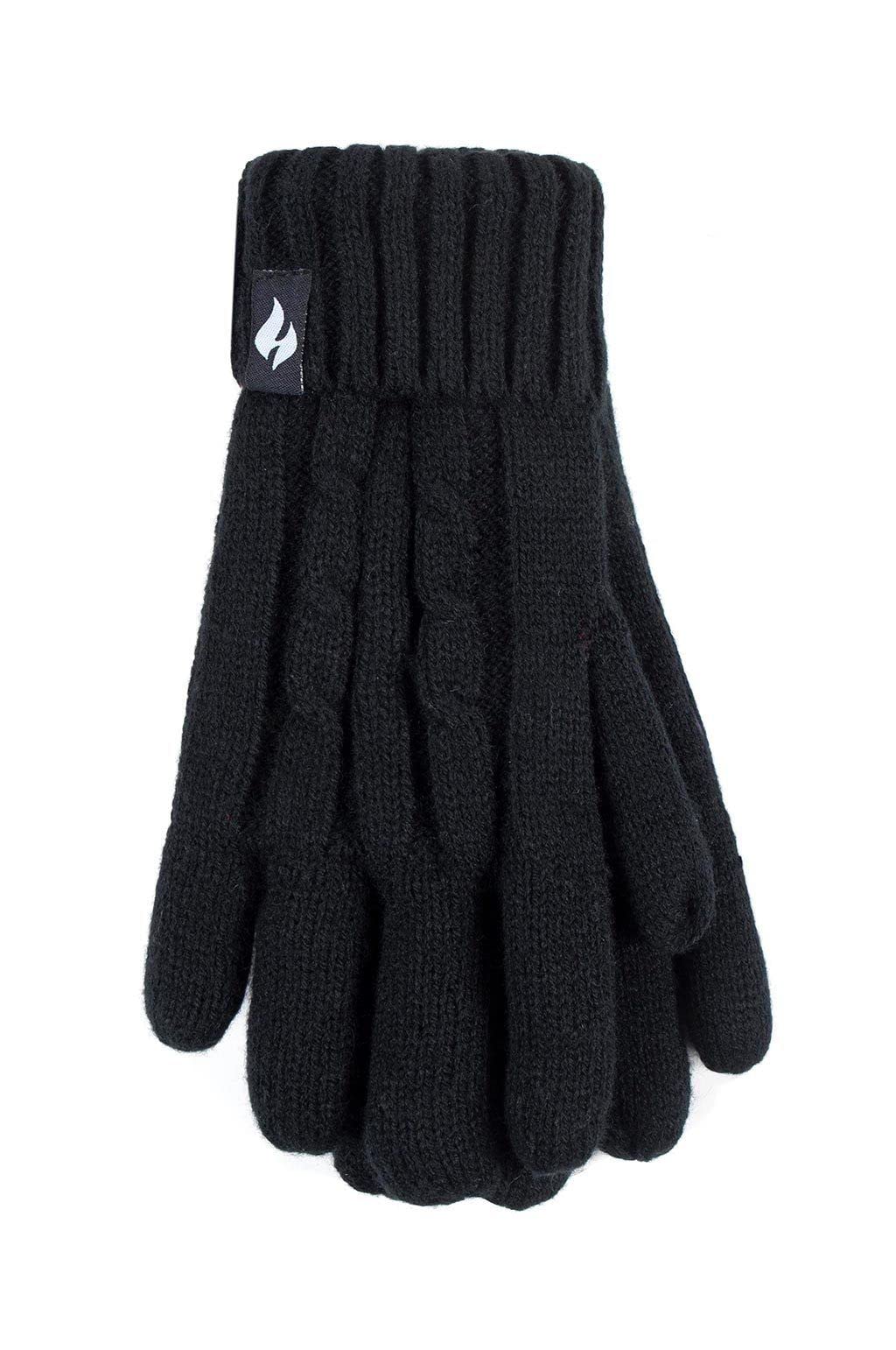 HEAT HOLDERS Women's Standard Pair of Gloves, Black, Small/Medium