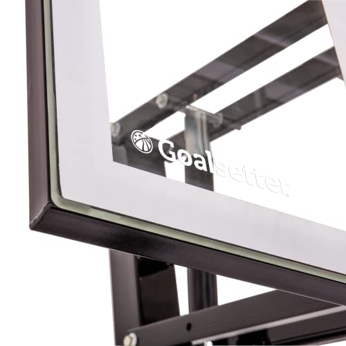 Goalsetter Elite Plus 54β Tempered Glass Backboard In-Ground Basketball Hoop - HD Breakaway Rim, Black (TS44154G3)