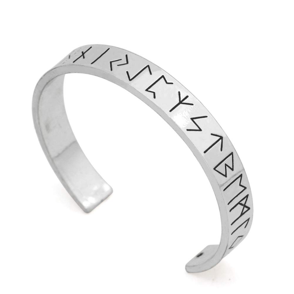 GuoShuang Nordic viking rune amulet bracelet with valknut gift bag