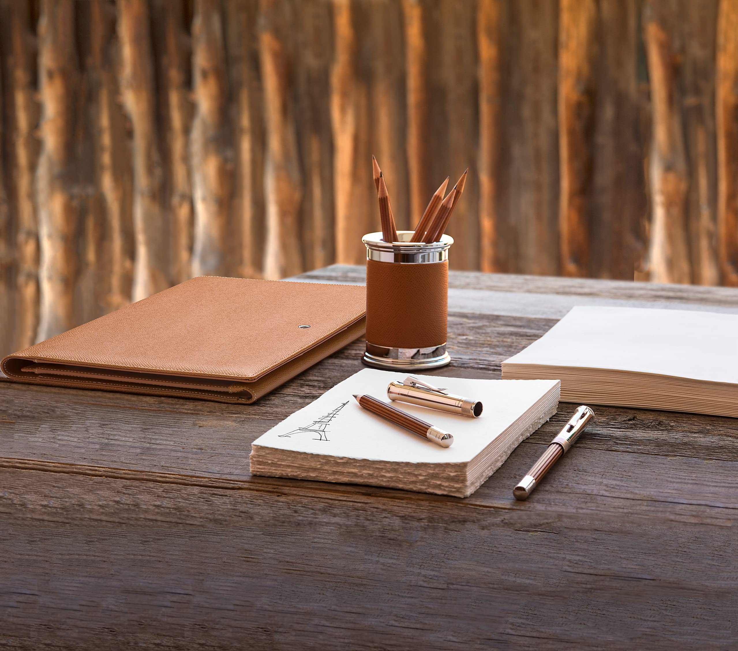 Graf von Faber-Castell Platinum Plated Perfect Pencil - Brown