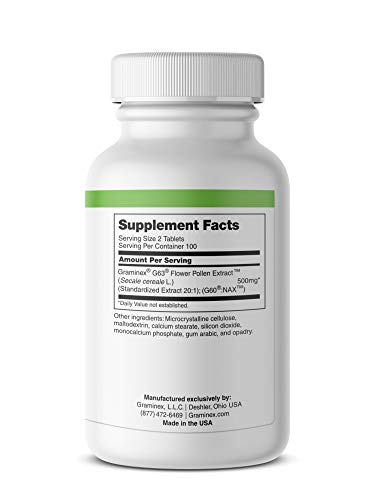Graminex PollenAid Prostate Supplement: All Natural Prostate Support for Bladder Control & Urinary Tract Health, Rye Pollen Extract Made in USA, 200 Tablets