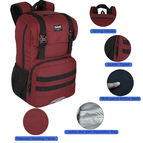 Goloni Travel Laptop Backpack With Charging Port Durable Great for Travel or Daily Use