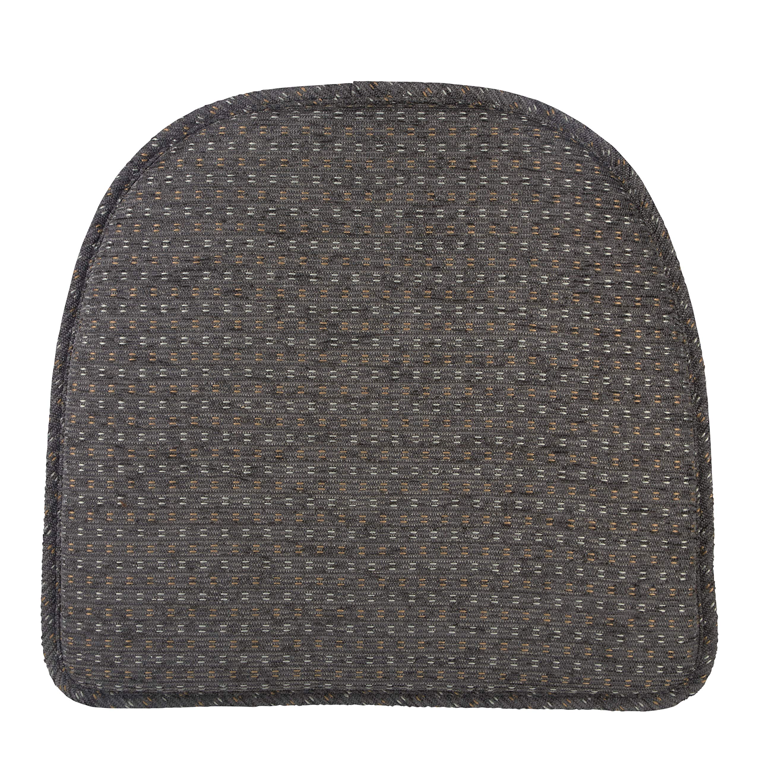 Klear Vu Raindrop The Gripper Non-Slip Kitchen Chair, 15"x16" Seat Pad, 4 Count (Pack of 1), Gray