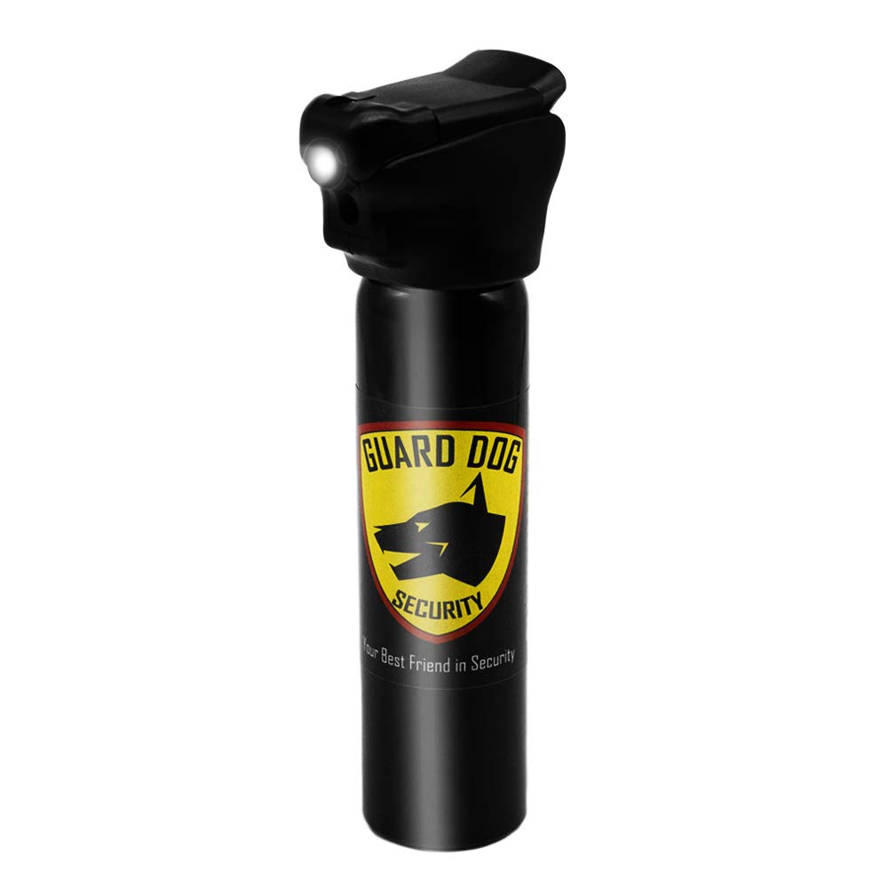 Guard Dog Security Self Defense Pepper Spray - Built-in LED Light β Safety Flip Top Pepper Spray 4 oz