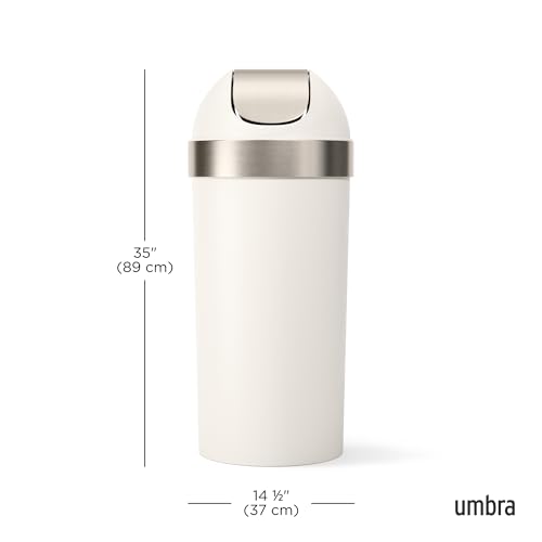 Umbra Venti 16-Gallon (62L) Trash Can with Swing Top Lid