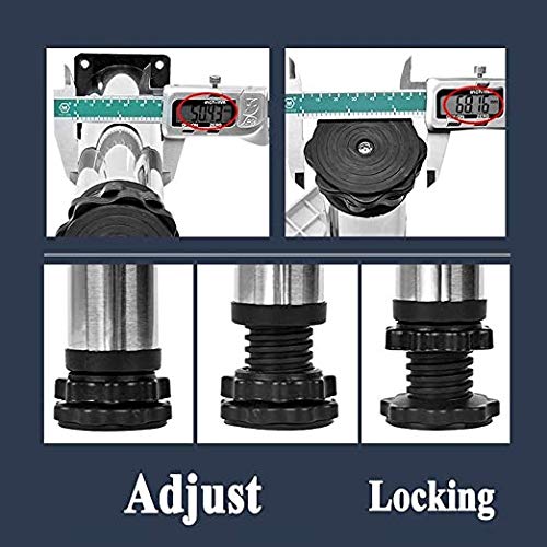 Washing Machine Refrigerator Stand Base High Rack Multi-functional Adjustable Washer Dryer Stand Pedestal Length/Width 45-65cm Wine Cooler Holder Bracket Cookers Rack Anti-vibration Mat For Tumble Dry