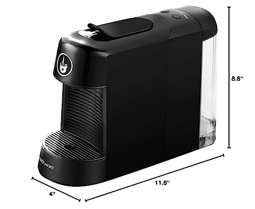 NERO AMORE Espresso Machine for Nespresso Compatible Capsule Single Serve Coffee Maker Programmable Buttons for Espresso and Lungo, Premium 20 Bar High Pressure Pump