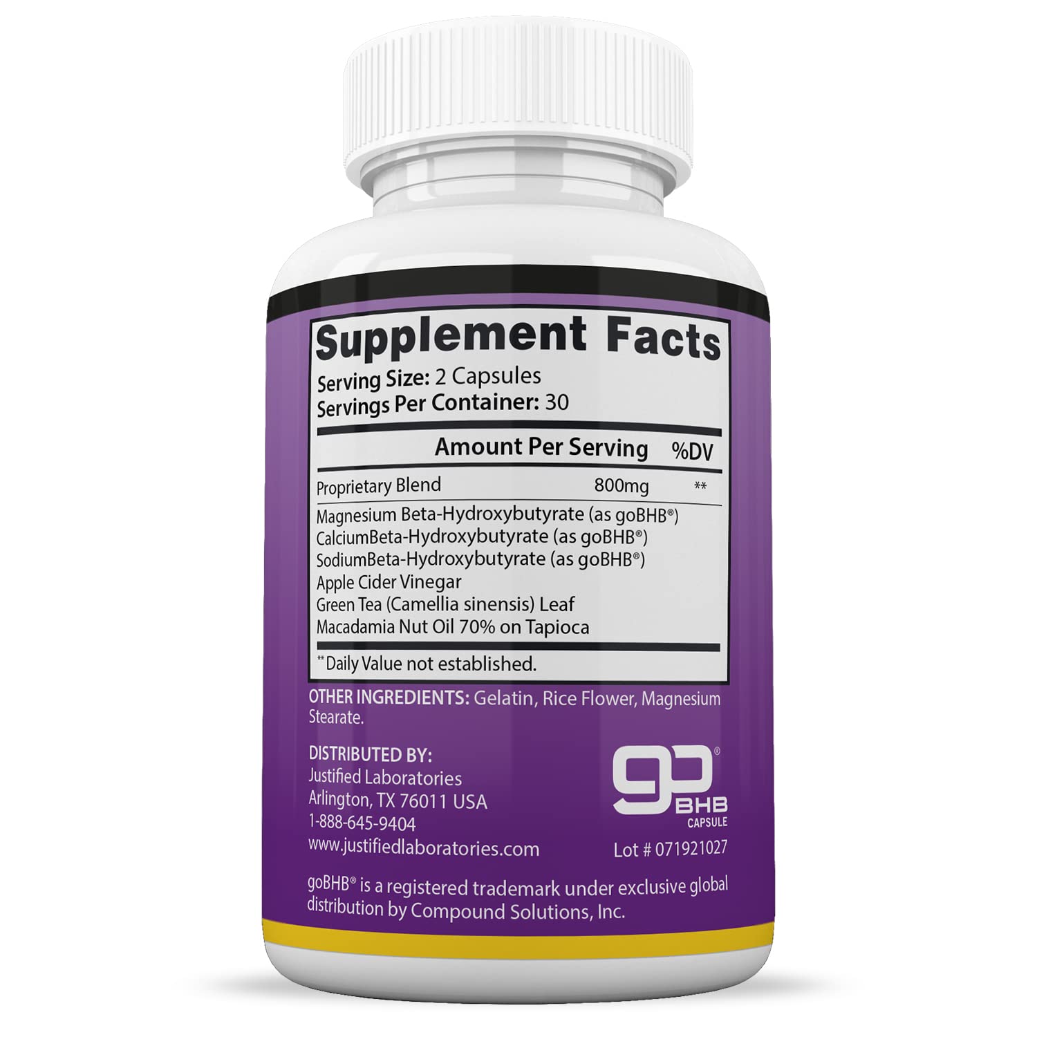 Keto Strength Pills Includes Apple Cider Vinegar goBHB Strong Exogenous Ketones Advanced Ketogenic Supplement Ketosis Support for Men Women 60 Capsules