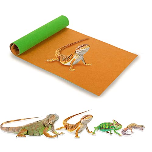 Tfwadmx Reversible Reptile Carpet 11.8" x 19.7" Terrarium Bedding Substrate Liner Reptile Mat Cage Supplies Bearded Dragon Floor Mat for Lizard Turtle Snake Gecko Chamelon Iguana