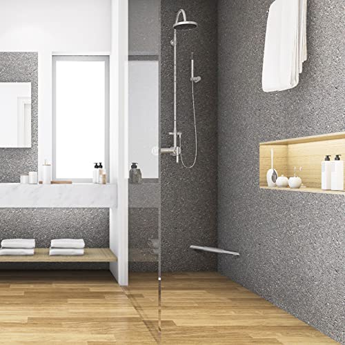 Sanliv Shower Foot Rest Bar,Corner Foot Rest for Shaving Legs,Wall Mounted Shower Foot Ledge,Antislip Knurled Brass Bar Bathroom Step,Brushed Nickel