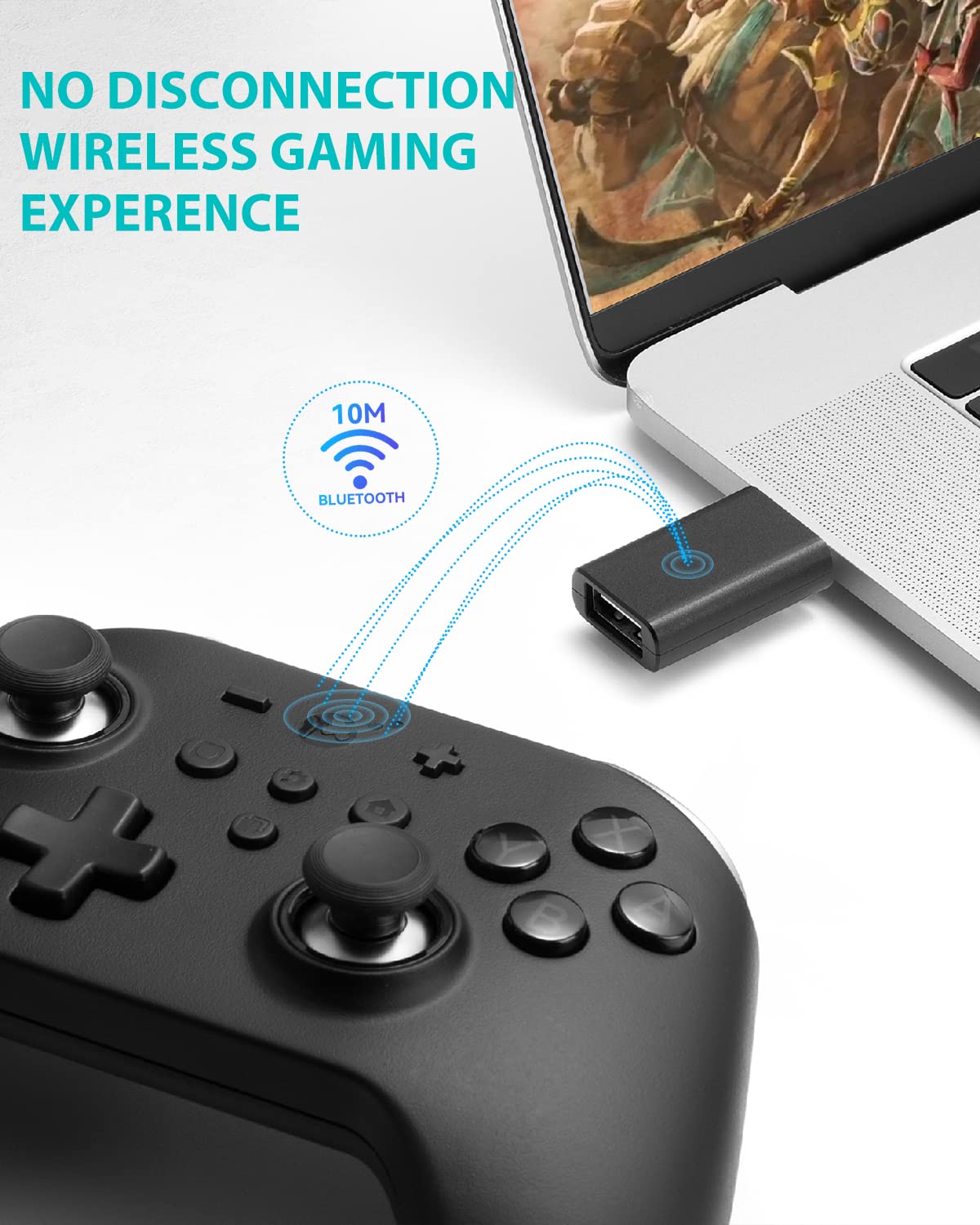 GuliKit Goku Wireless Adapter, King Kong 2 Pro Controller Adapter, Bluetooth, Works with Xbox Series X, PS4, Switch, PC