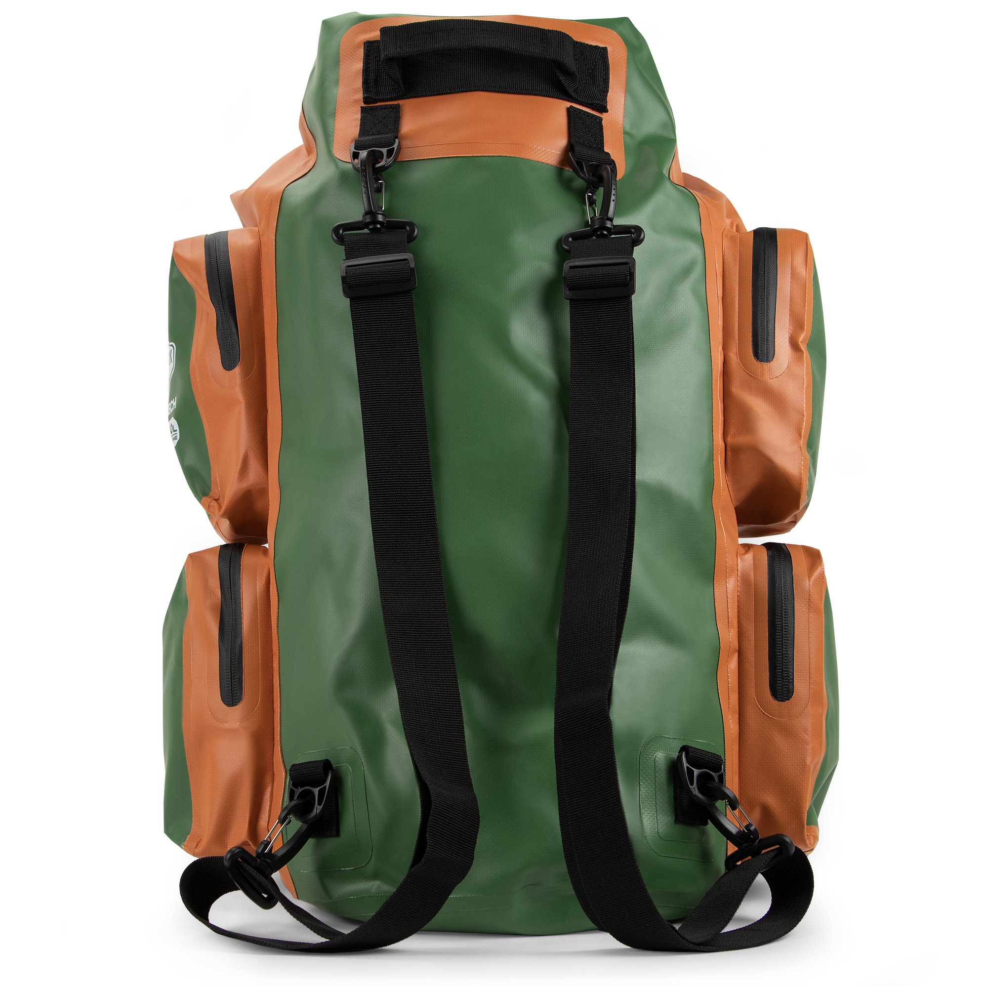 Grizzly Peak Dri-Tech Waterproof Dry Backpack, IP 66 Lightweight Roll-Top Dry Bag with Shoulder Straps & 5 Outer Pockets - Protect Valuables & Belongings for Camping & Outdoors